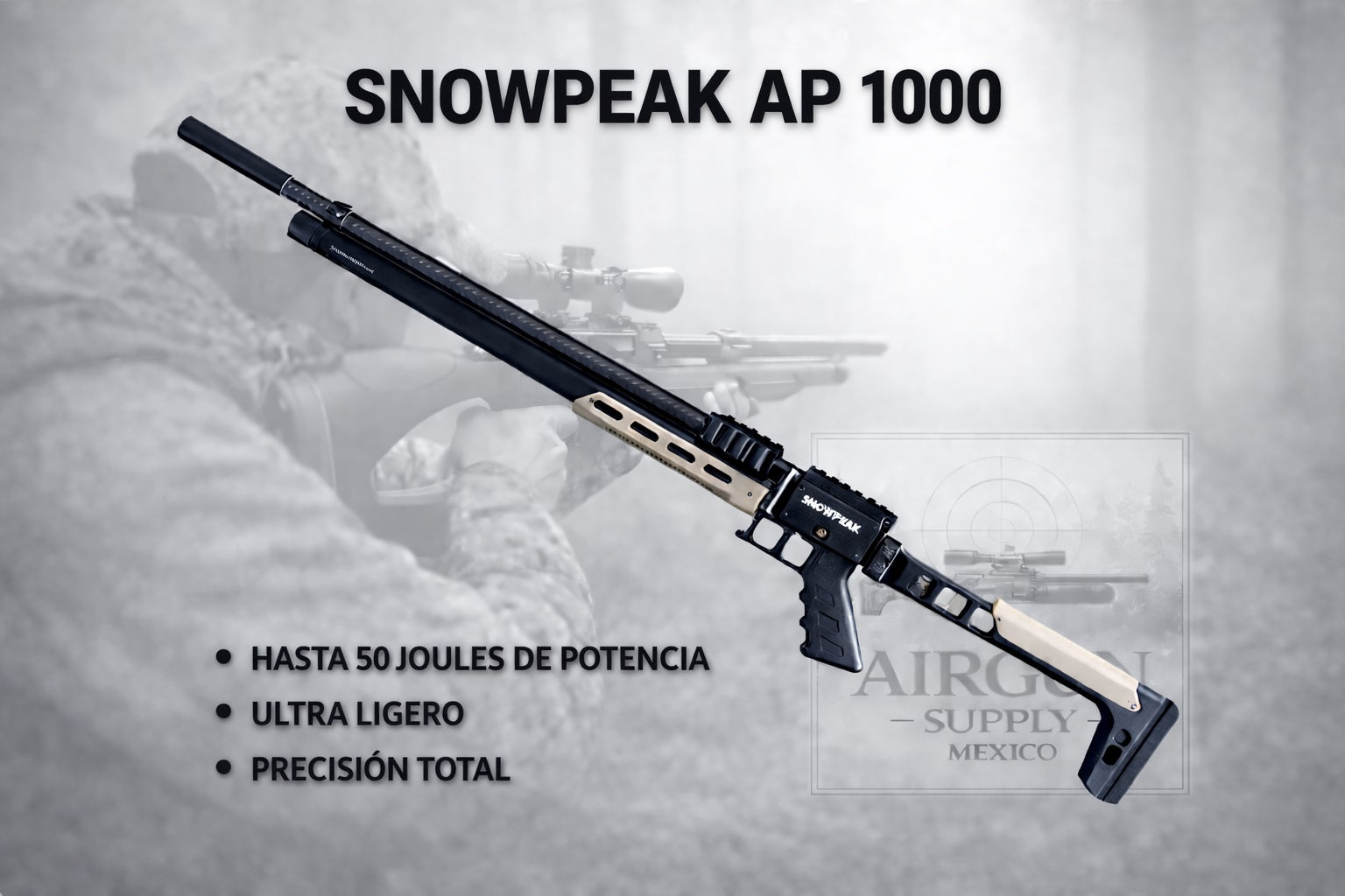 RIFLE PCP SNOWPEAK AP 1000C REGULADO – Airgun Supply MX